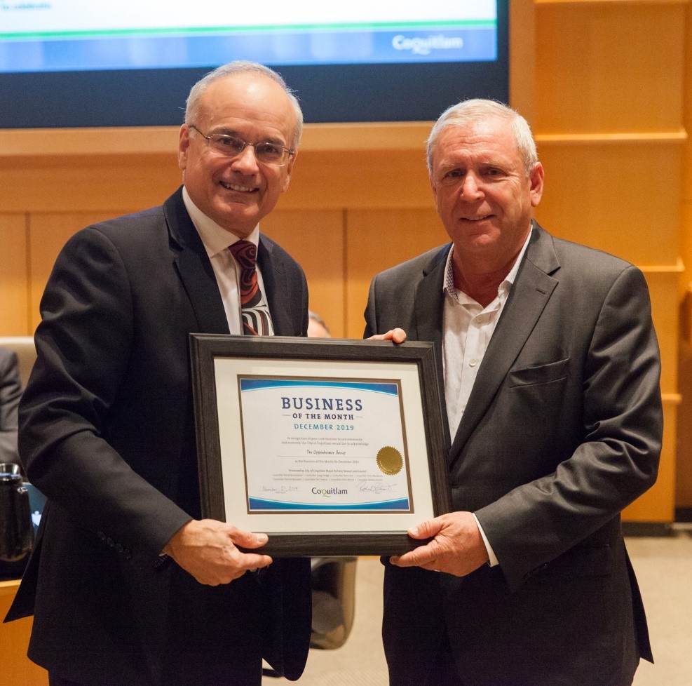 Our News - Oppy honored as Coquitlam’s business of the month - Oppy